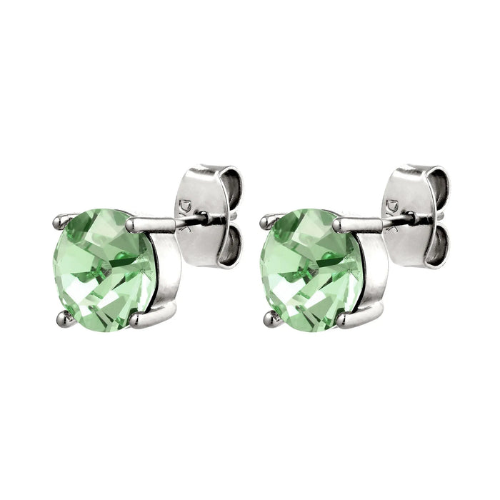 Daze Silver Stud Earrings – Light Green | Dyrberg/Kern | DK & Co
